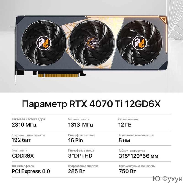 Характеристики Видеокарта GeForce RTX 4070 Ti 12 ГБ (NVIDIA), LHR ...
