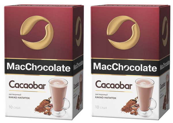 MacChocolate Какао-напиток растворимый Cacaobar, 10 шт x 20 г, 2 уп - купить с доставкой по ...