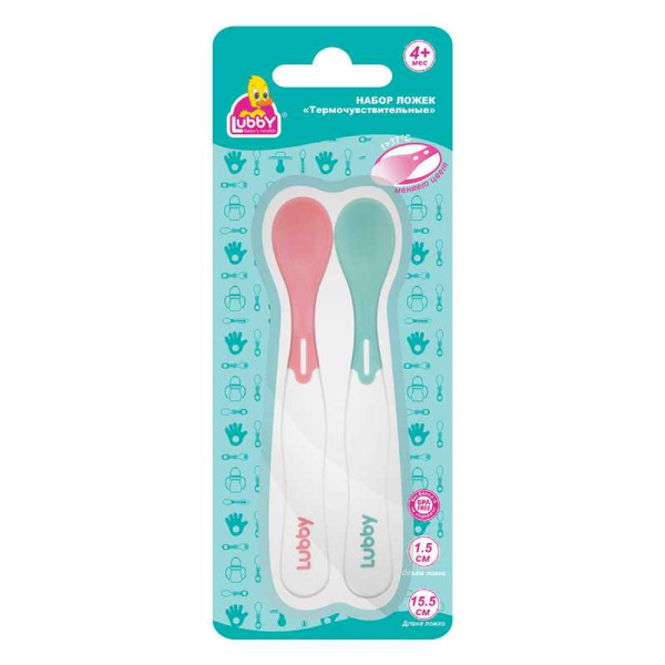 Ложки Lubby термо-чувствительные с 4 мес. 2 шт. 7318 - купить с ...