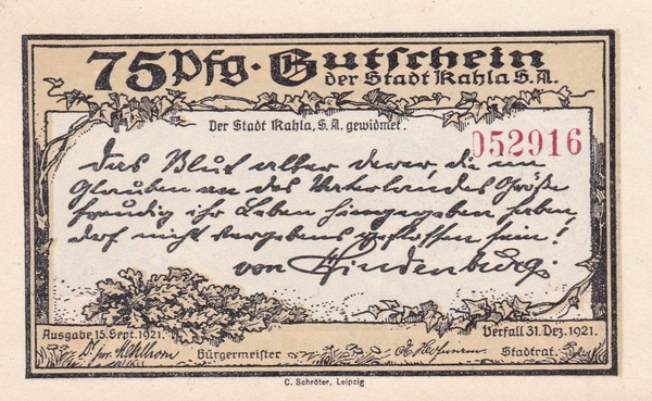 Германия (Веймарская Республика) Кала 75 пфеннигов 1921 г. (Лойхтенбург) купить на OZON по ...