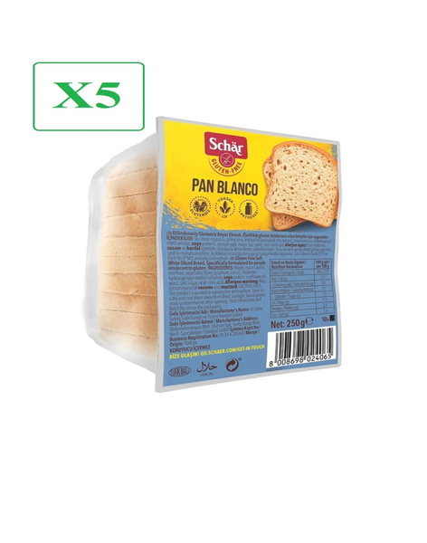 Хлеб без глютена Dr. Schar Pan Blanco белый 5 шт по 250 гй 250 г ...