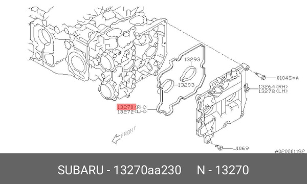 Прокладка клапанной крышки Subaru 13270-AA230 - Subaru арт. 13270-AA230 ...