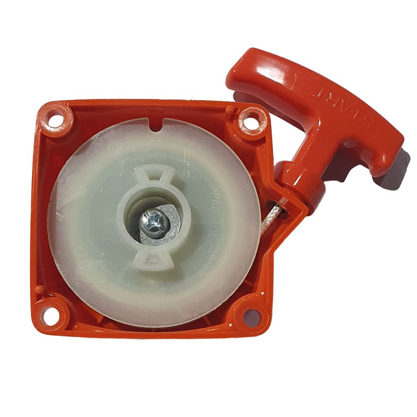 Стартер в сборе 2 зацепа бабочка (оранжевый) для бензокосы мотокосы триммер 33 43 52 см3 Premium ...