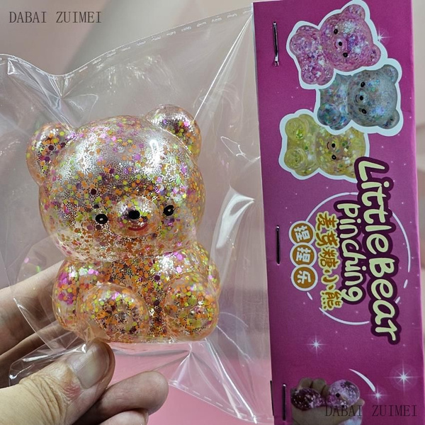 Игрушка Для Снятия Стресса "Милый Медведь" Squishy Gold Sequins ...