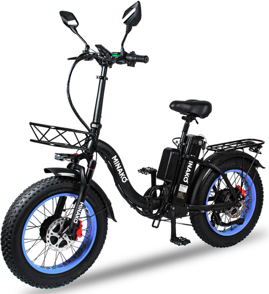 Электровелосипед Minako F11 Pro Dual (полный привод) - Синий обод - купить с доставкой по ...