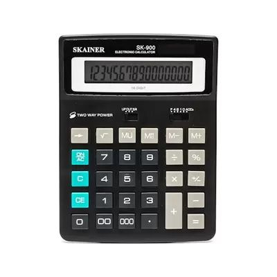 Калькулятор настольный SKAINER SK-900L 16 разр., 155х202х35 мм, черный ...
