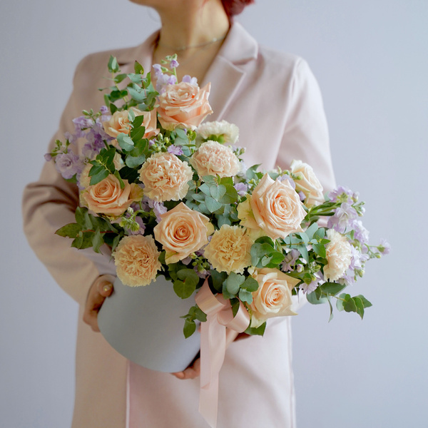 Роза, Гвоздика, Маттиола FMART x Ochakovo, цвет Роза versus , 19 шт ...