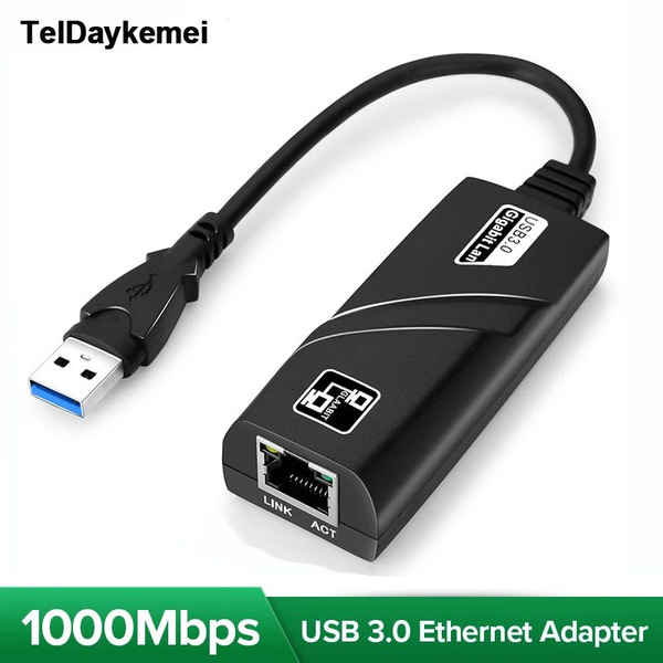 TelDaykemei Сетевая карта 1000 Мбит/с Проводной USB 3.0 USB для ...