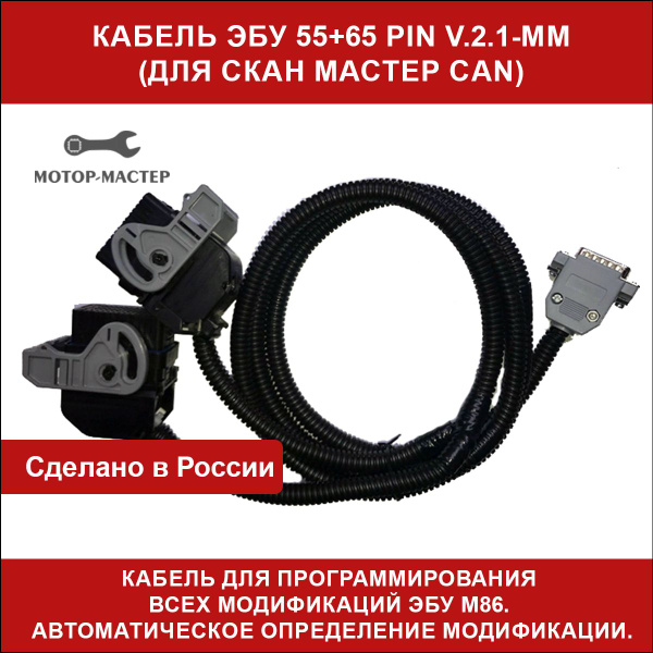 Кабель ЭБУ M86, 55+65 pin v2.1-ММ (ScanMaster CAN) купить на OZON по низкой цене (1880726647)