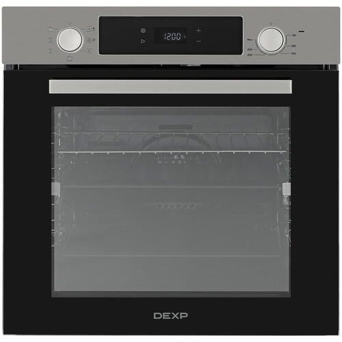 Электрический духовой шкаф DEXP 1BR70TDS серебристый 72 л, независимый ...