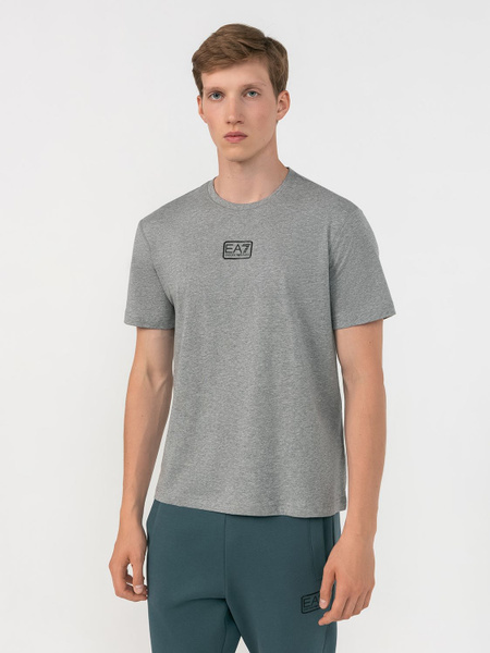 Футболка EA7, размер 56, 58, цвет серый, хлопок 100% - купить по выгодной цене в интернет ...