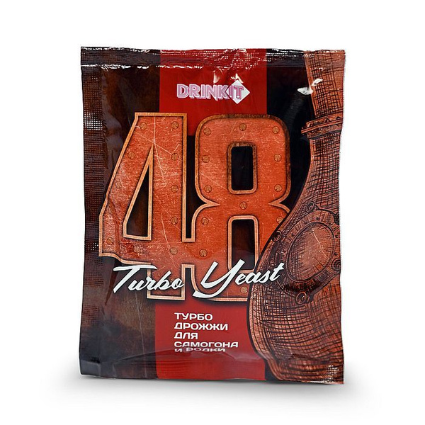 Спиртовые турбо дрожжи DRINKIT 48, 120 гр - купить с доставкой по ...