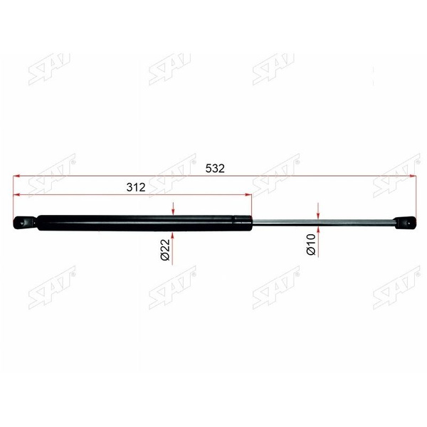 IPSAIP_ST-G21B-62-620 Амортизатор крышки багажника MAZDA 6,ATENZA GG ...
