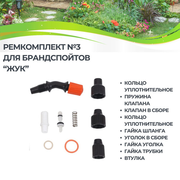 Ремкомплект набор для опрыскивателя №3 ЖУК к Брандспойтам 2486-00 ...