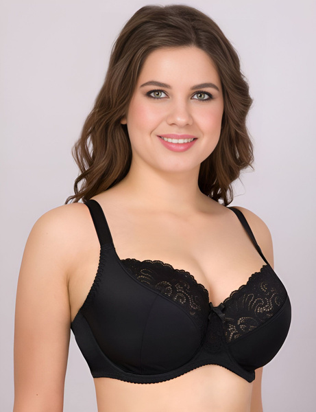 Бюстгальтер Женский Milavitsa мягкая чашка на каркасе, классическая чашка, размер 85D черный ...