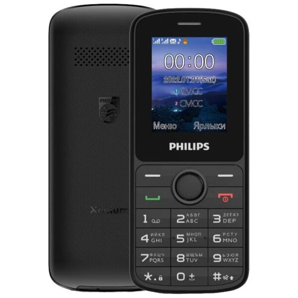 Мобильный телефон Philips Xenium E2101, черный - купить по выгодной цене в интернет-магазине ...