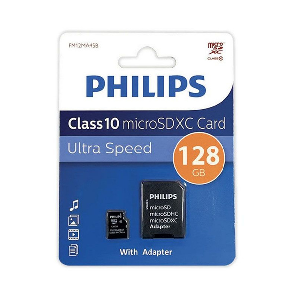 Карта памяти 128Gb - Philips Micro Secure Digital XC Class 10 FM12MA45B ...