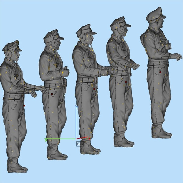 Характеристики 1 / 72 Набор из 14 смоляных фигурок немецких танковых войск времен Второй мировой ...