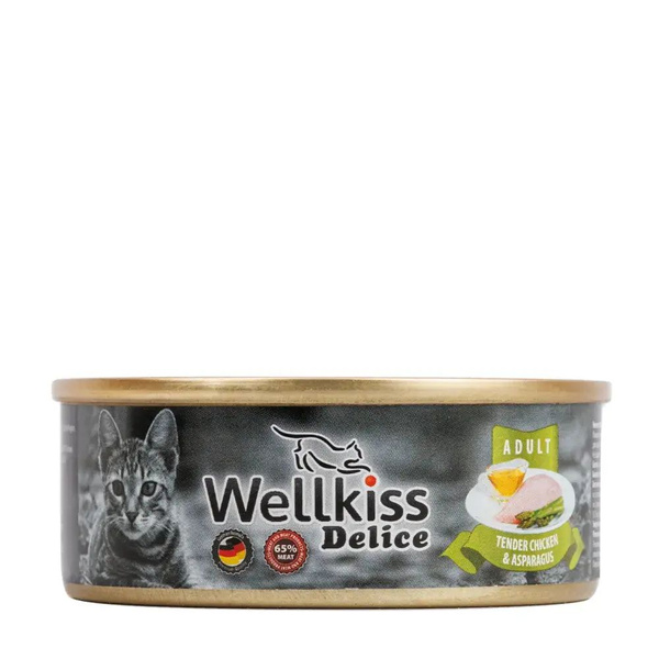 Wellkiss Delice Влажный корм (консервы) для кошек, нежное филе цыпленка ...