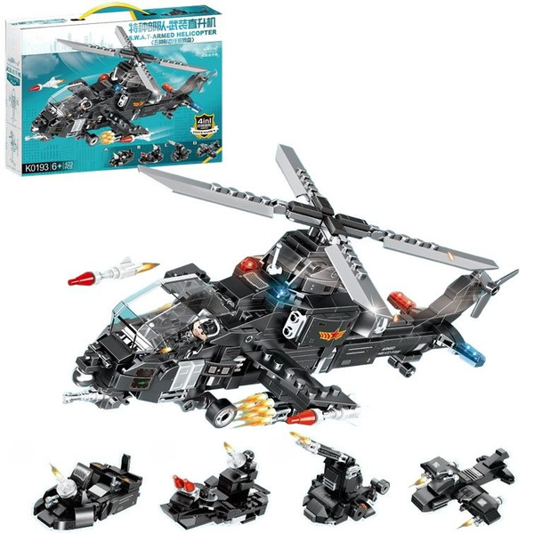K0193 Конструктор вертолет полицейский спецназ Swat City 4 в 1 423 ...