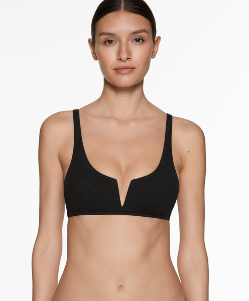 Лиф купальный Женский Oysho черный Пляжный, размер 48 Полиамид купить c доставкой на OZON по ...