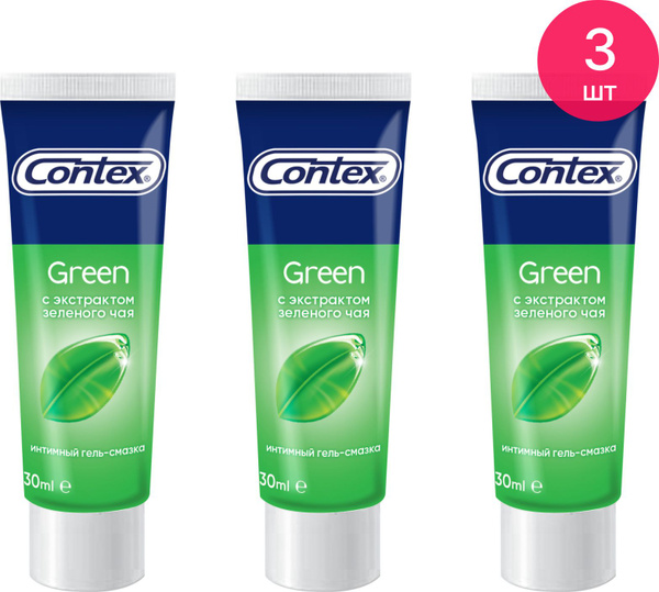 Лубрикант гель смазка Contex / Контекс Green с экстрактом зеленого чая, 30мл / интимные товары ...