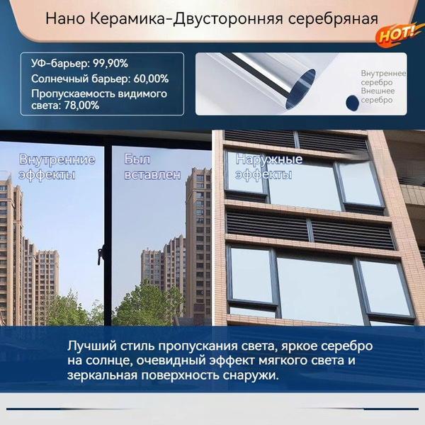 Пленка солнцезащитная для окон 30х100см купить по выгодной цене в ...