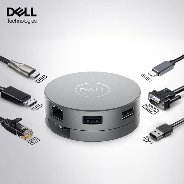 DELL DA310 Хаб USB 7 в 1 / USB-A 3.2 / USB Hub USB разветвитель / USB-C ...
