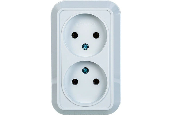 Розетка 2-м ОП 16А IP20 белая, Makel 45117 купить на OZON по низкой цене (1639509593)