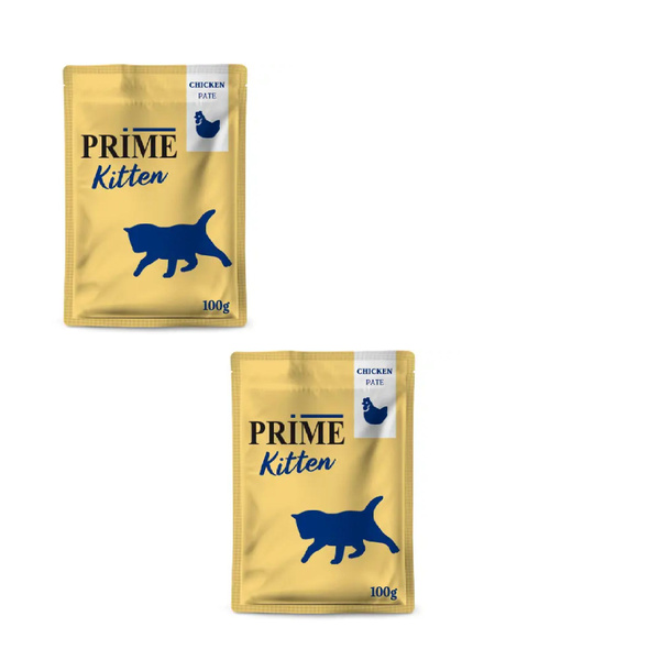 Prime Паштет для котят Kitten, курица 100 г, 2 уп - купить с доставкой ...