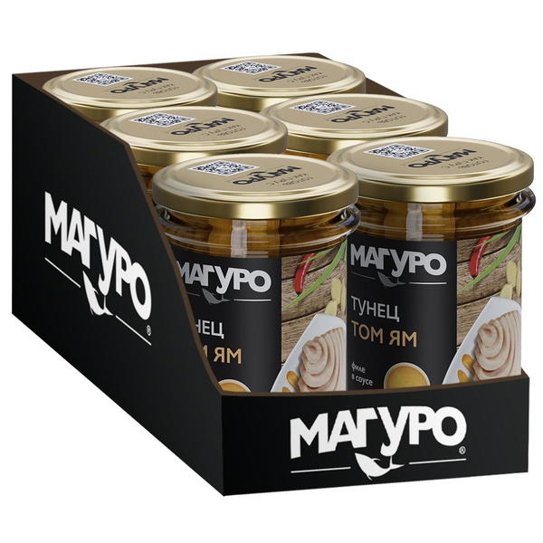 Тунец Магуро полосатый филе в соусе Том-Ям с маслом, 200 г х 6 шт ...