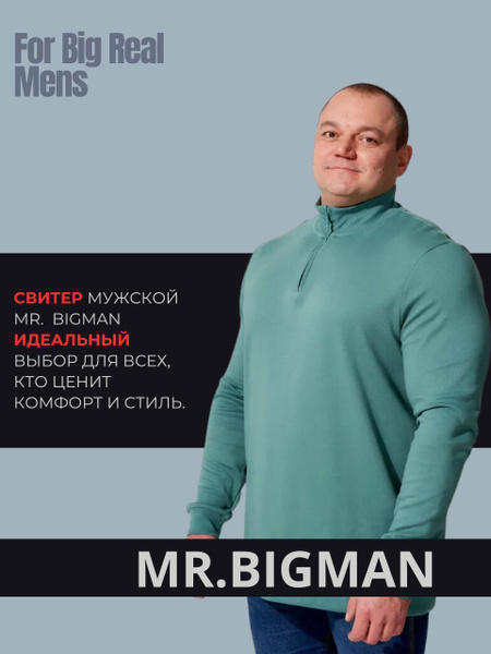 Свитер MR. BIGMAN - купить с доставкой по выгодным ценам в интернет-магазине OZON (1577545940)