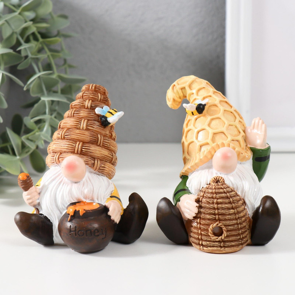 Сувенир полистоун "Гномик с с пчёлами и с ульем" МИКС 5х7х9 см купить ...