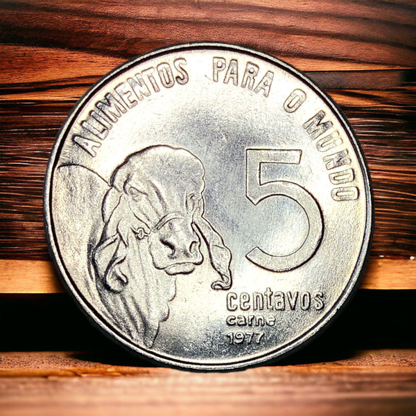 Монета Бразилия 5 сентаво 1977 года. Зебу фауна. Люксовое состояние - купить в интернет-магазине ...
