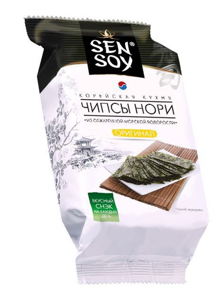 Sen Soy Чипсы Нори Оригинал (Original), 3 г - купить с доставкой по ...
