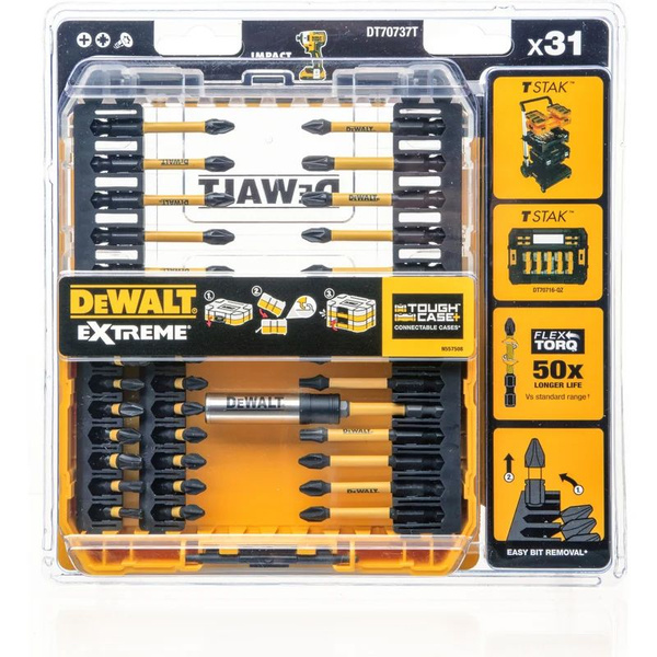 Набор бит и насадок "DeWalt" FLEXTORQ 31 предметов DT70737T-QZ - купить ...