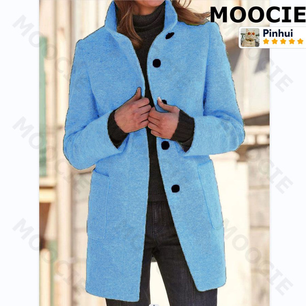 Пальто MOOCIE, Зима, размер 50, цвет светло-голубой - купить по выгодной цене в интернет ...