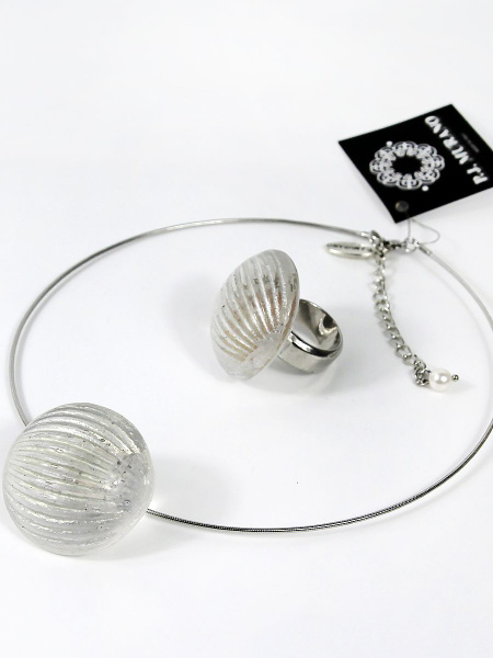 Колье "Grivna Alba Silver" античное серебро PJ Murano - купить с ...