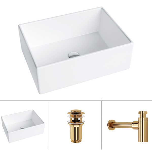 Накладная раковина для ванной Helmken 48653000 комплект 3 в 1: раковина на столешницу ...