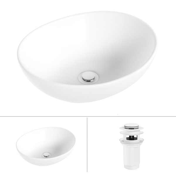 Накладная раковина для ванной Helmken 65241000 комплект 2 в 1: раковина на столешницу ...