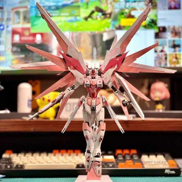 Сборная фигурка,GUNPLA,16cm,Игрушечный робот-розовый-6 - купить с ...
