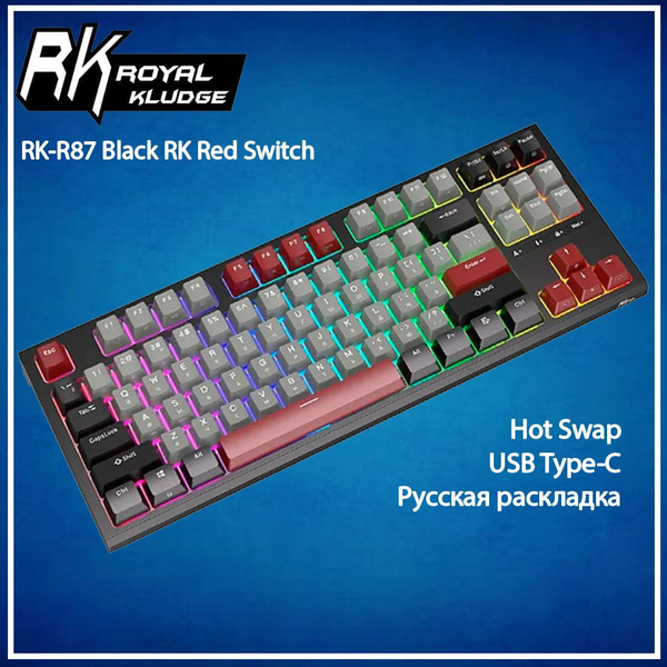 Вопросы и ответы о Игровая клавиатура Royal Kludge RK-R87 Black RK Red ...