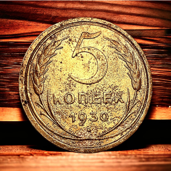 Монета СССР 5 копеек 1930 года. Герб - купить в интернет-магазине OZON с быстрой доставкой ...