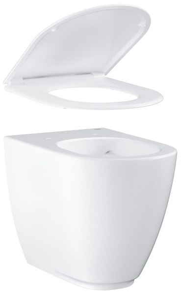 Унитаз напольный приставной GROHE Essence Ceramic с сиденьем с ...