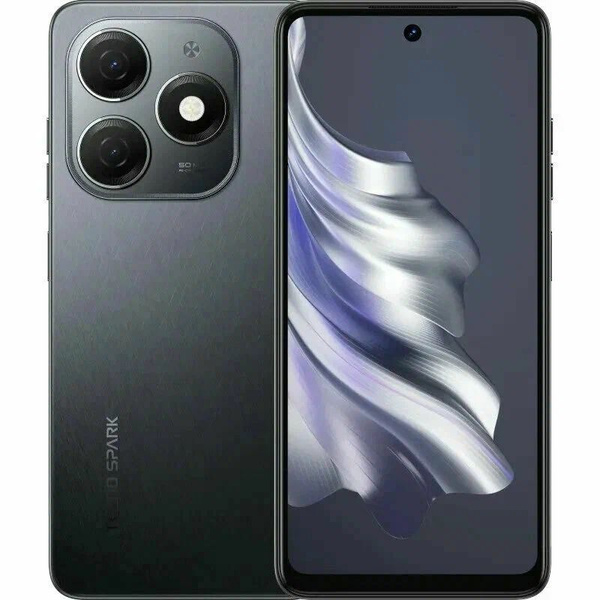 Смартфон Tecno Spark 20c 128 ГБ 8 ГБ Черный Ips 2 Sim купить C
