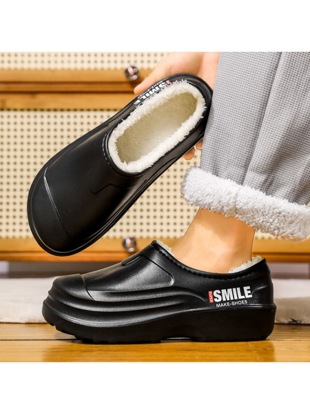 Галоши Мужской SARIWEN черный EVA Без застёжки Еврозима Толстая подошва Платформа купить c ...