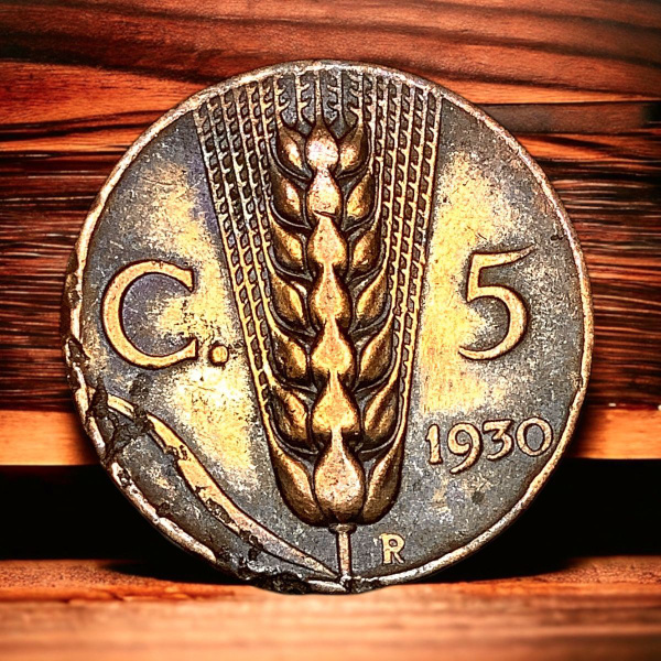Монета Италия 5 чентезимо 1930 года. Колос. Виктор Эммануил III купить на OZON по низкой цене ...