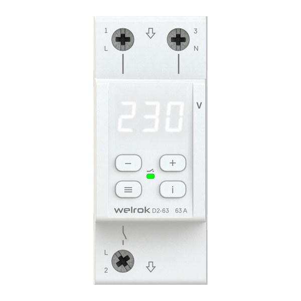 Реле напряжения Welrok D2-63 А (DIN) купить на OZON по низкой цене (1766281090)