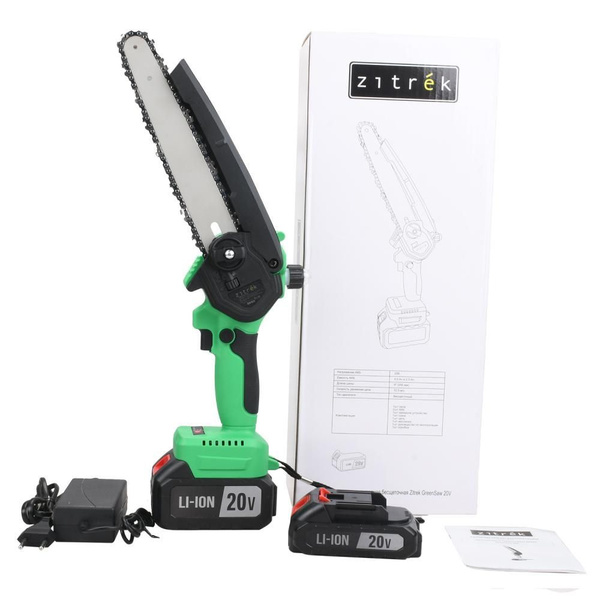 Пила цепная аккумуляторная Zitrek GreenSaw 20 Extra power (20В, 4,0Ач ...