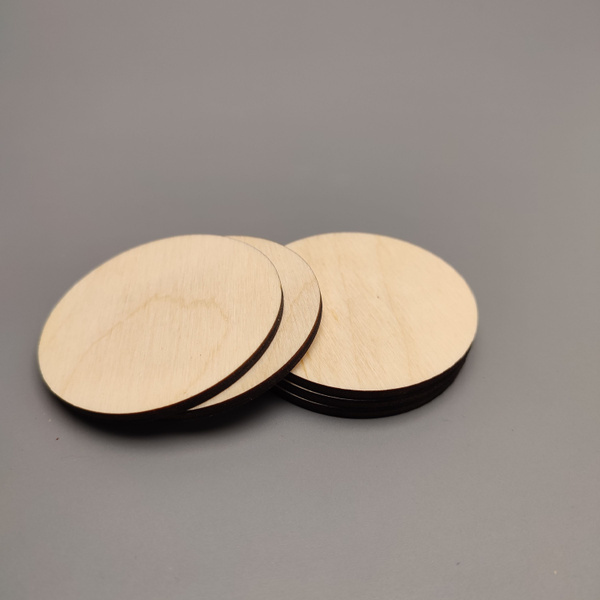 Заготовка для творчества круг 6 см набор 5 штук толщина 3 мм / Набор ...